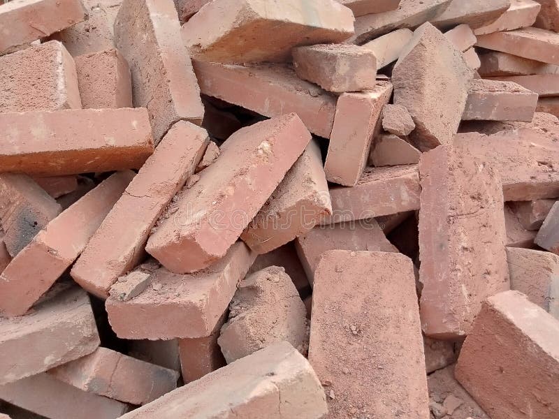 Flat Stack Red Bricks, Clay Bricks, Building Bricks Stock Image - Image ...