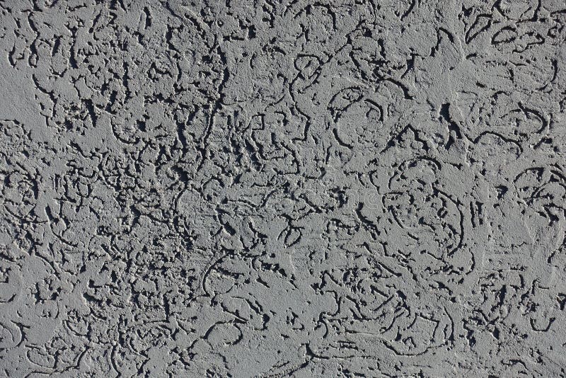 Uneven Surface of Gray Wall with Stucco Worm Finish Stock Photo - Image ...