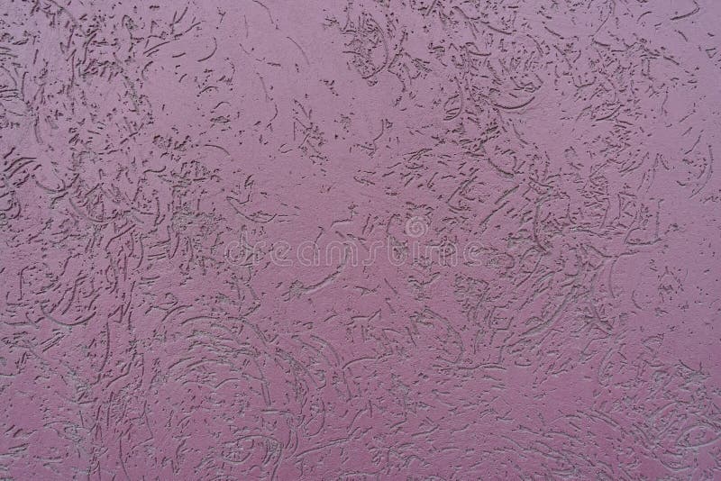 Uneven Surface of Purple Wall with Stucco Worm Finish Stock Photo ...