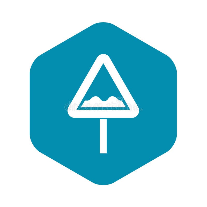 Uneven Triangular Road Sign Icon, Simple Style Stock Vector ...