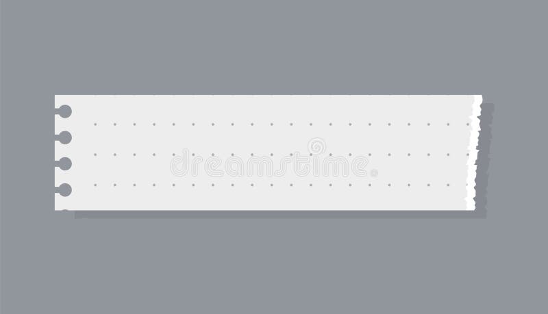 Unevenly Torn Paper Piece from Notepad, Realistic Vector Illustration ...