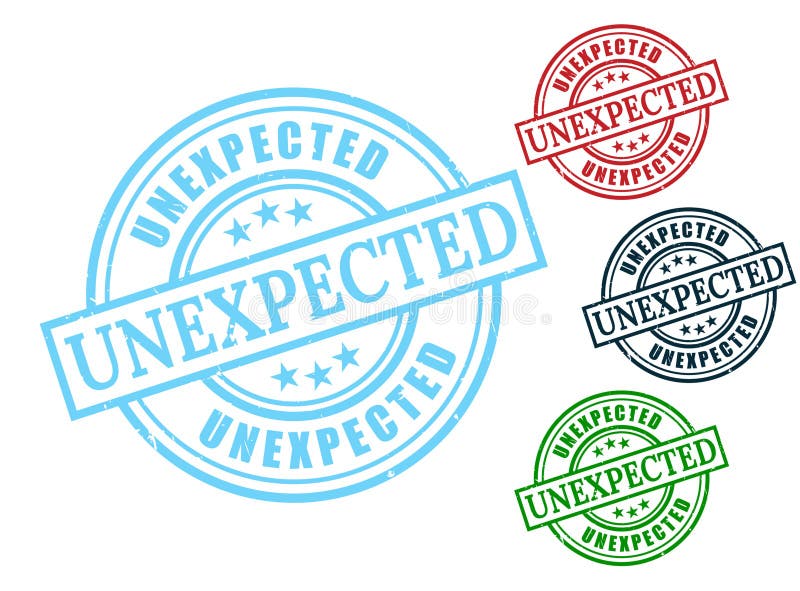 Unexpected Grunge Rubber Stamp Collection, Surprise Concept Vector Set ...