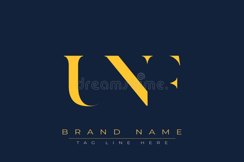 UNF Abstract Letter Logo Design Stock Vector - Illustration of modern ...