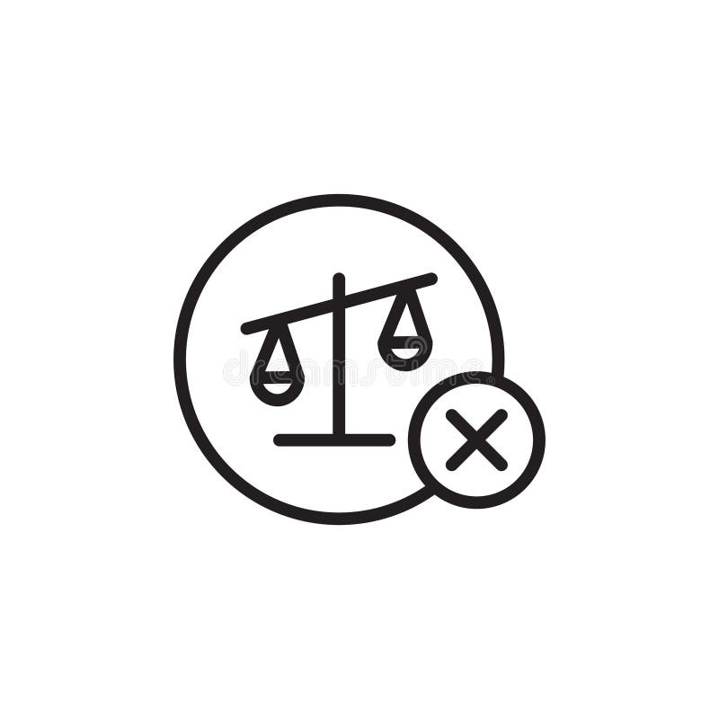 Unfair Icon Outline Vector for Web Ui Stock Vector - Illustration of ...