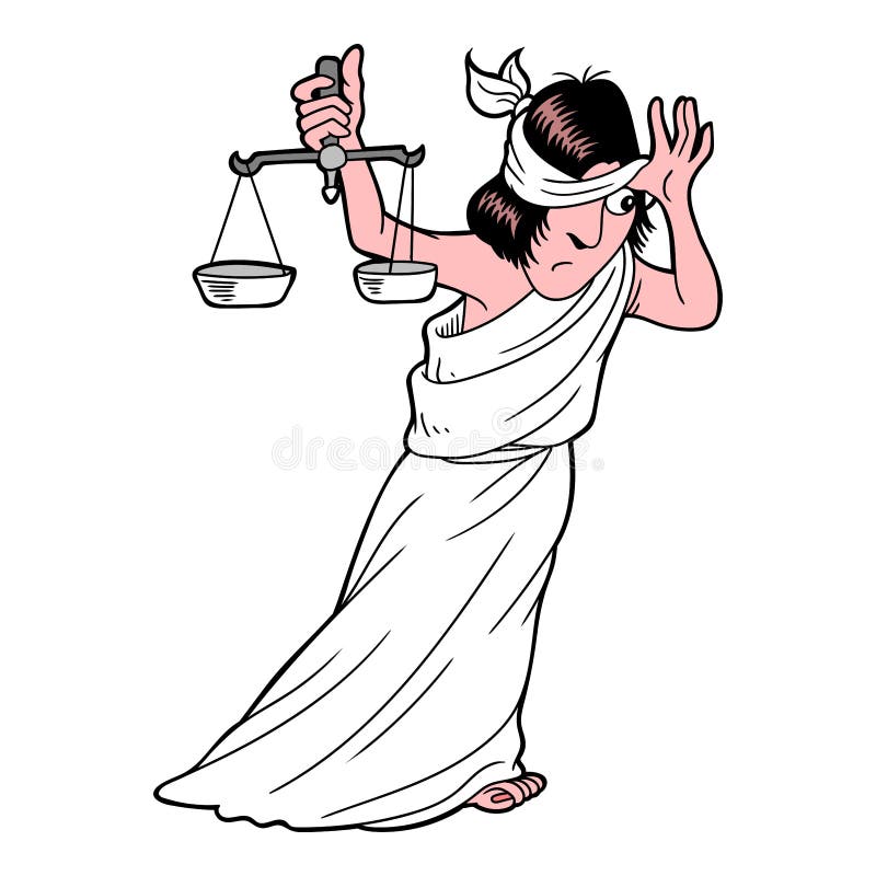 Cartoon unfair justice stock vector. Illustration of character - 260554897