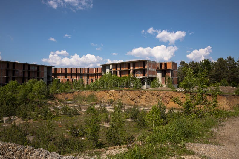 Unfinished, Abandoned Construction Site. Project is Not Built Stock ...
