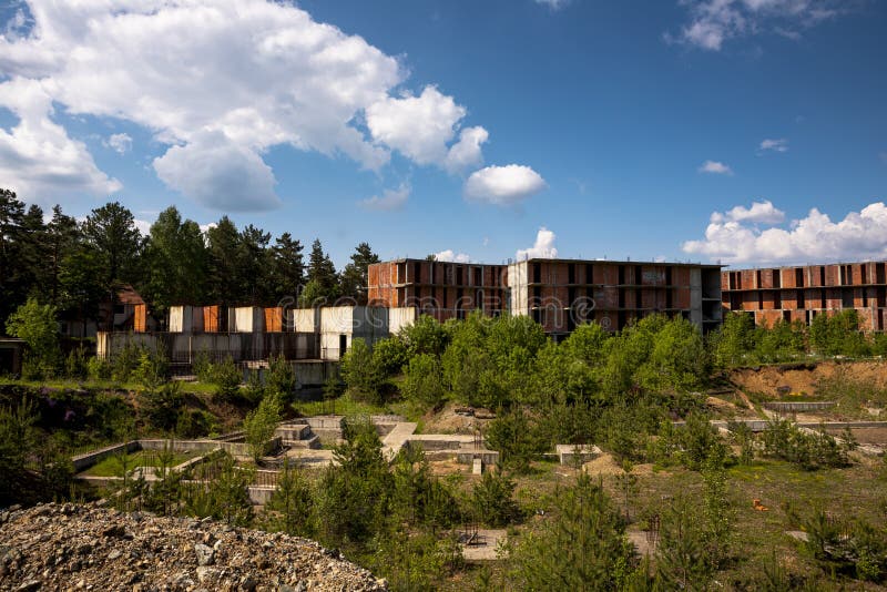 Unfinished, Abandoned Construction Site. Project is Not Built Stock ...