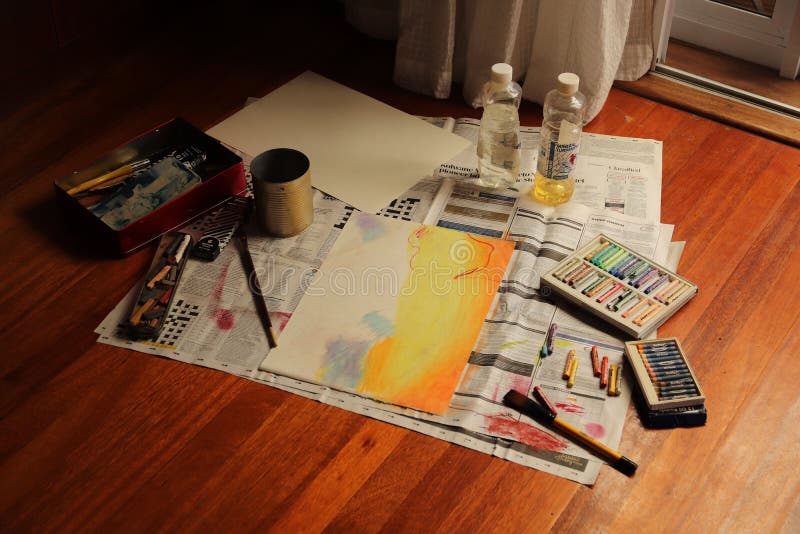 An Unfinished Art Project on the Ground. Editorial Stock Image - Image ...