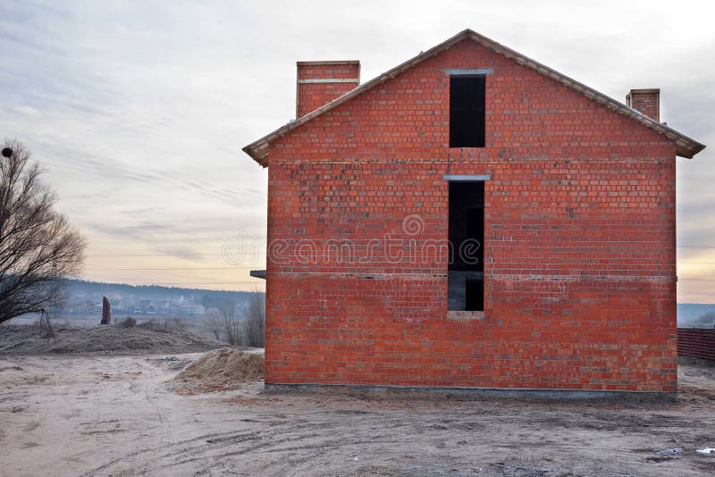 Unfinished Brick House Construction, Still Under Construction ...