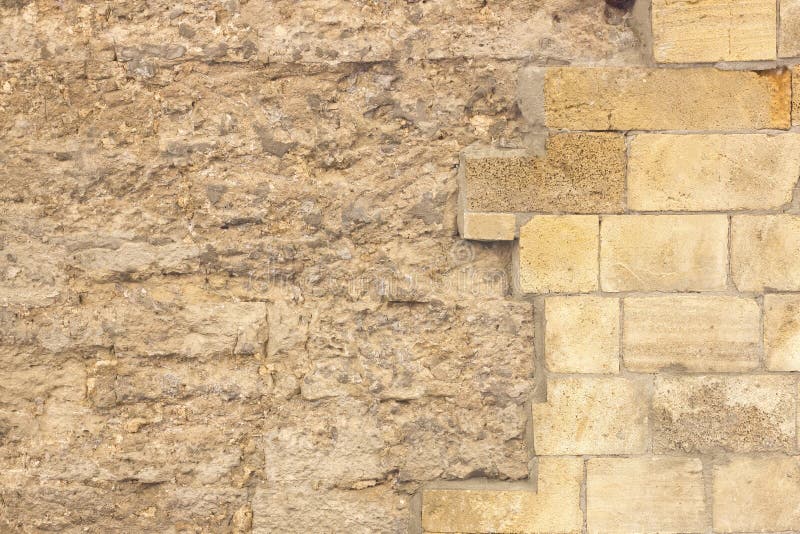 Unfinished brick wall stock image. Image of brick, concrete - 62446003