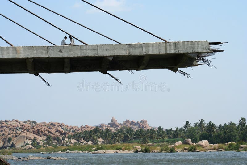 Unfinished bridge editorial photo. Image of lines, high - 28258671