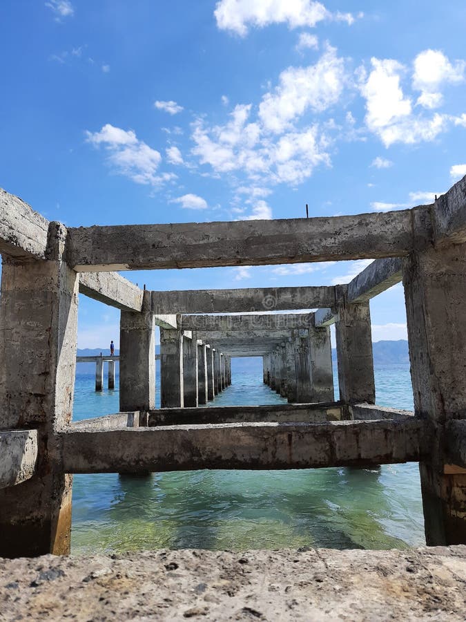 Unfinished Bridge Framework Stock Image - Image of water, temple: 264759715