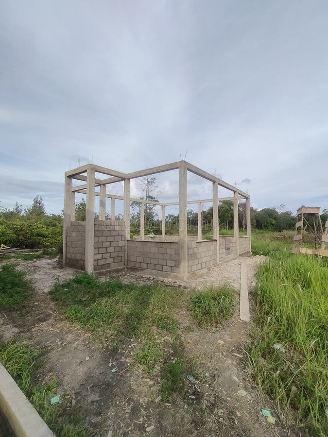 Unfinished Building, Abandoned Development Stock Image - Image of ...