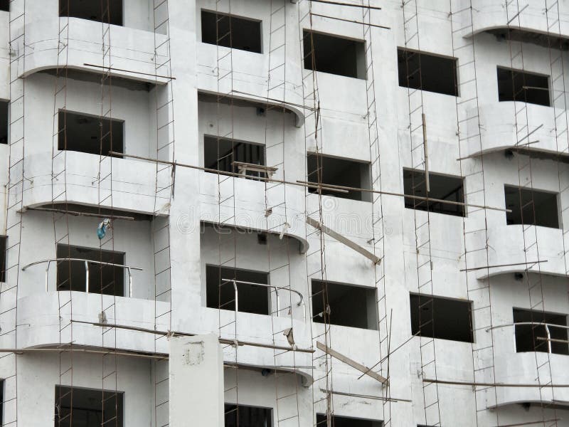 Unfinished building stock image. Image of structure, blue - 37349217