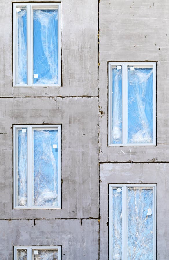 Unfinished Building Concrete Wall Stock Photo - Image of design ...