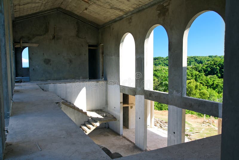 Unfinished building inside stock image. Image of architecture - 26640115