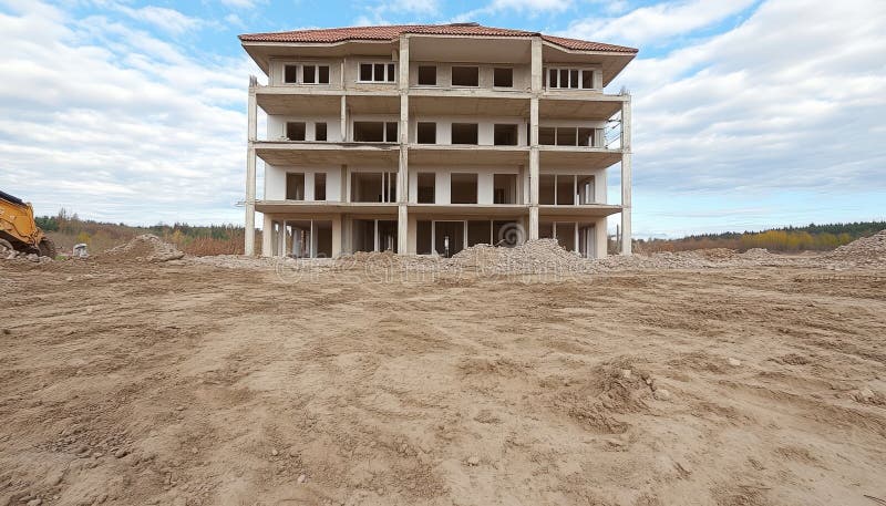 Unfinished Building Structure, Urban Property Development, Civil ...