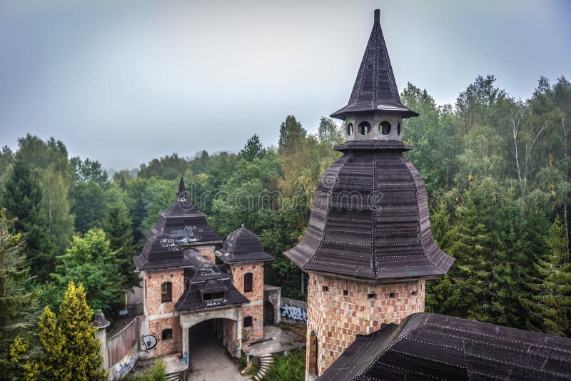 Unfinished Castle in Lapalice Village, Poland Stock Photo - Image of ...