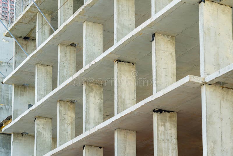 Unfinished Cement Building at a Construction Site Stock Photo - Image ...