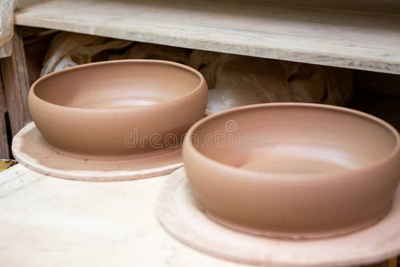 Unfinished Ceramic Bowls stock photo. Image of usable - 338229924