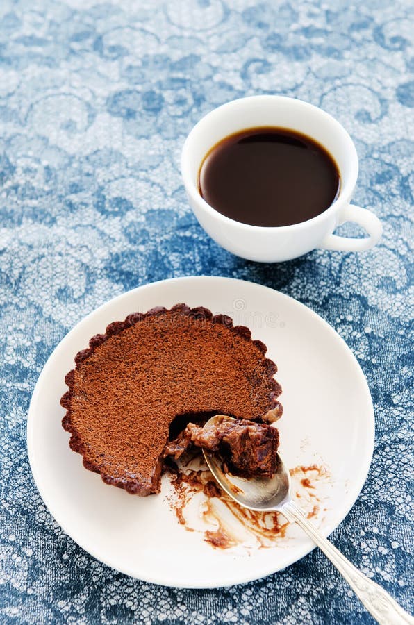 Unfinished Chocolate Dessert Stock Photo - Image of cocoa, dusted: 58025936