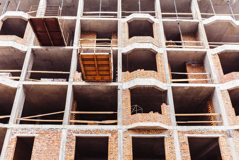 Unfinished Concrete Building without Walls Stock Photo - Image of ...