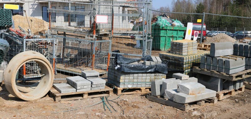 The Unfinished Construction Site of New Modern Mass Production Home ...