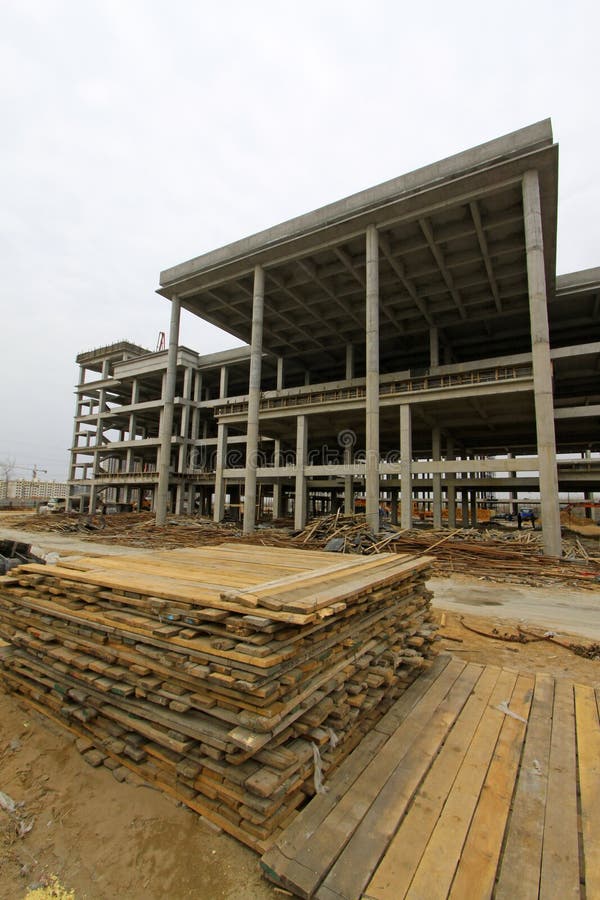 Unfinished Construction Site Stock Photo - Image of unfinished, walls ...