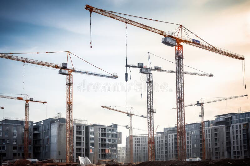 Unfinished Construction Site Under a Moody Sky, Symbolizing the ...
