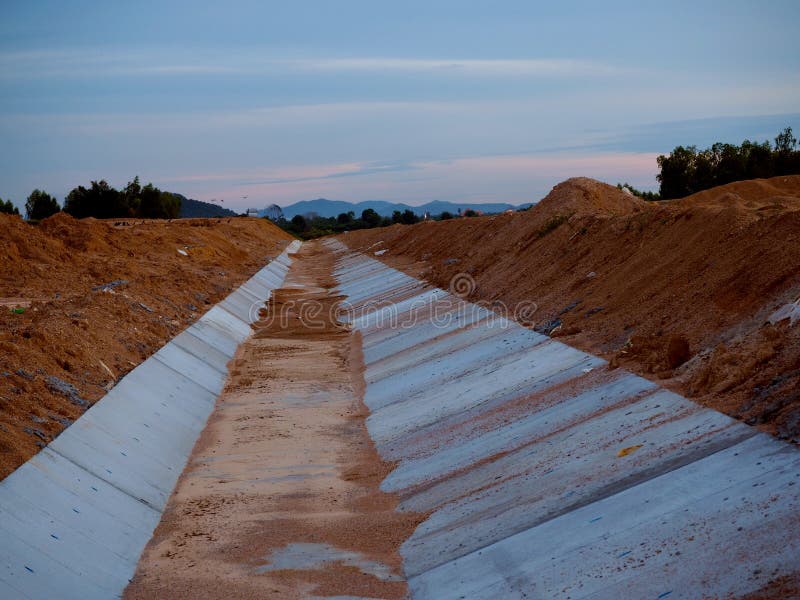 Unfinished country road stock photo. Image of construction - 166063910