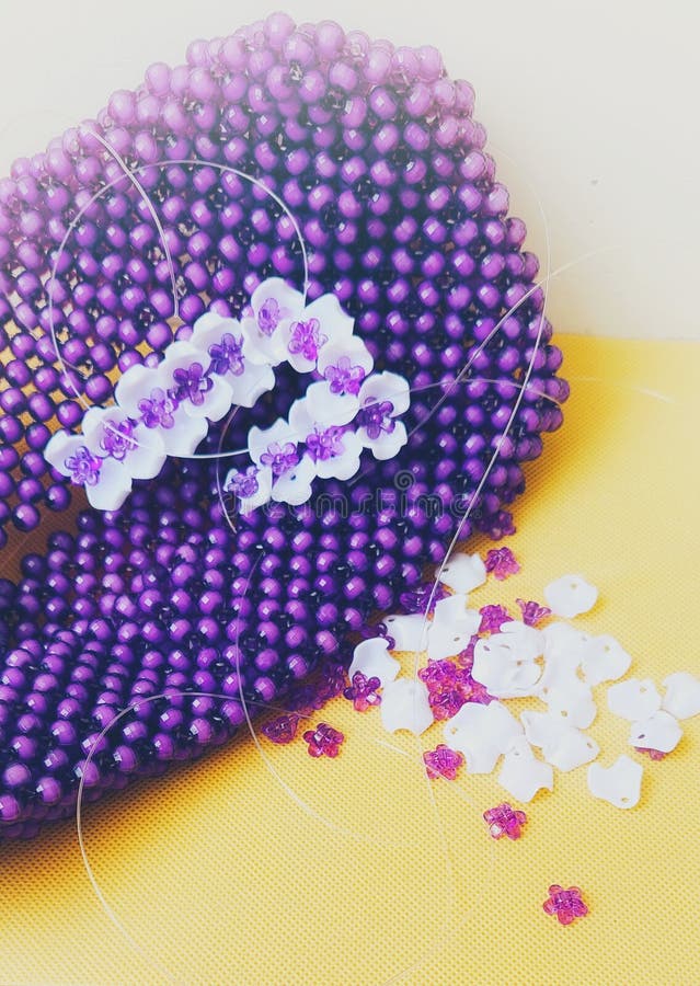 Unfinished Craft Tissue Box from Beads Stock Photo - Image of lilac ...