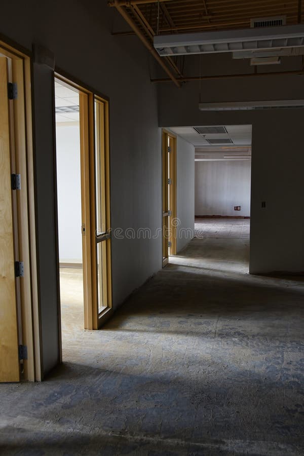 Empty, Unfinished Suite of Offices Stock Photo - Image of building ...