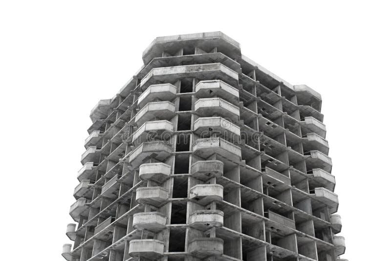 Unfinished High Rise Building Concrete Structure Stock Image - Image of ...