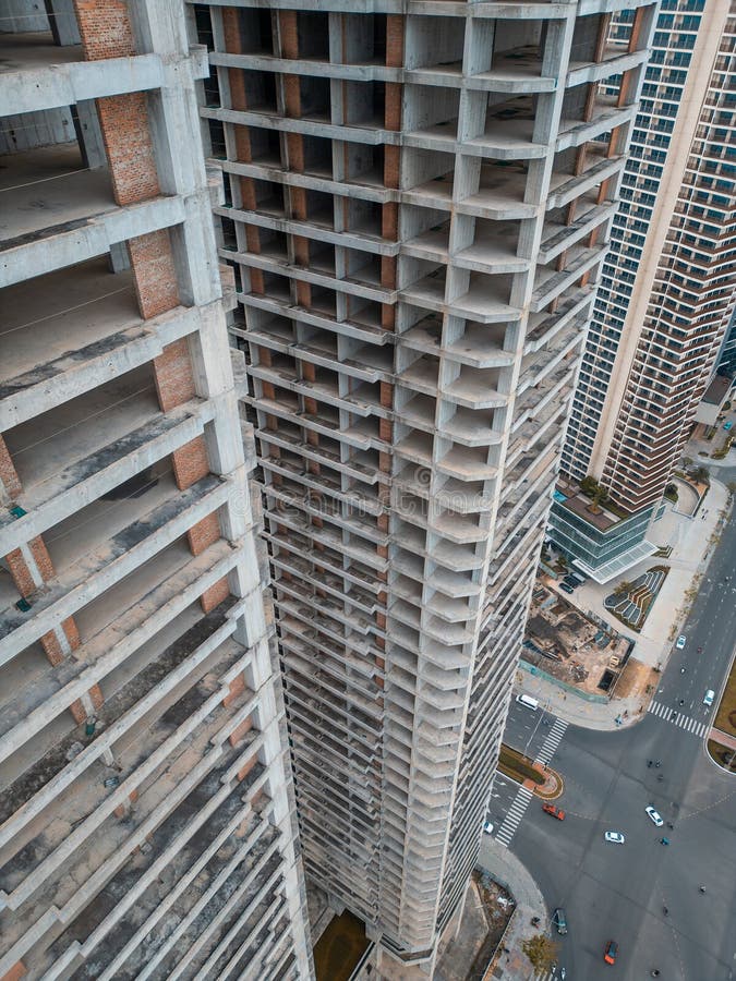 Unfinished High-Rise Building Showcasing the Raw Structure of ...