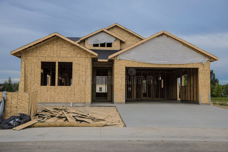 Unfinished House in Construction Stock Image - Image of house, dwelling ...