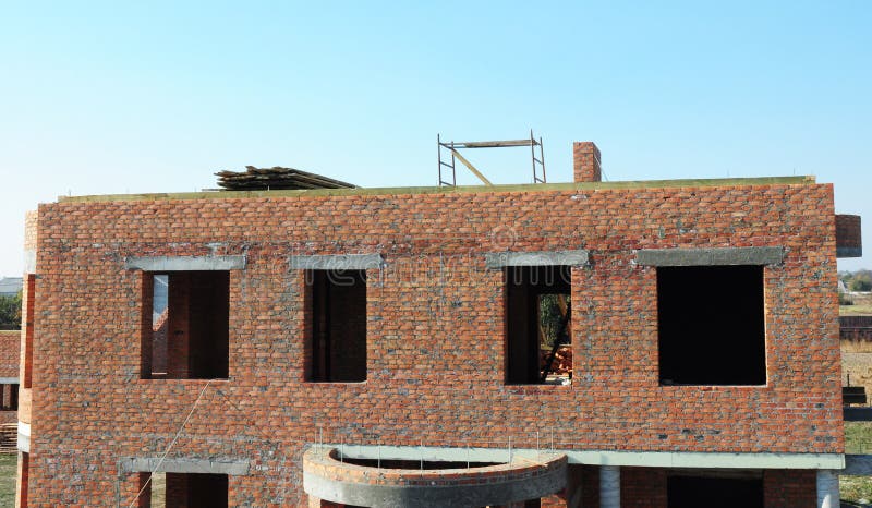 Unfinished House Construction without Roof Stock Photo - Image of ...