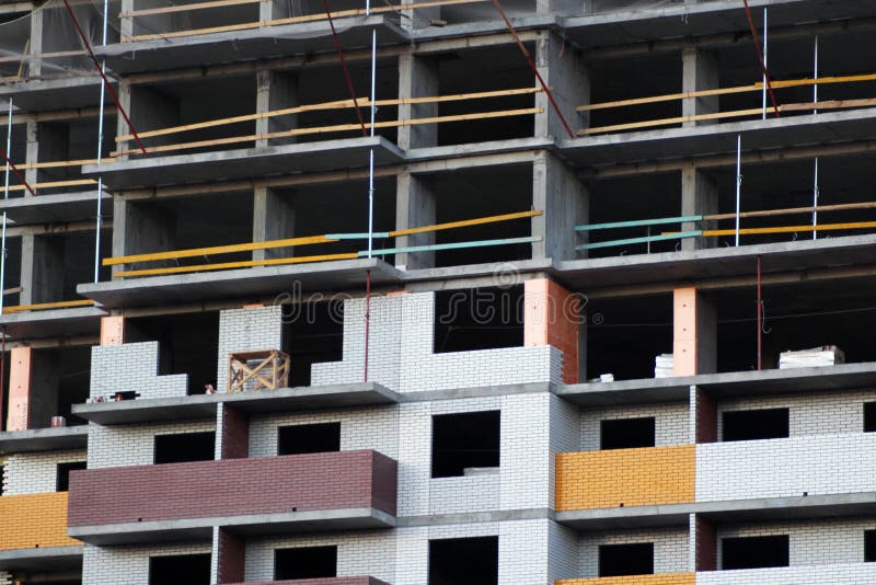 Unfinished House at the Construction Site Stock Photo - Image of real ...