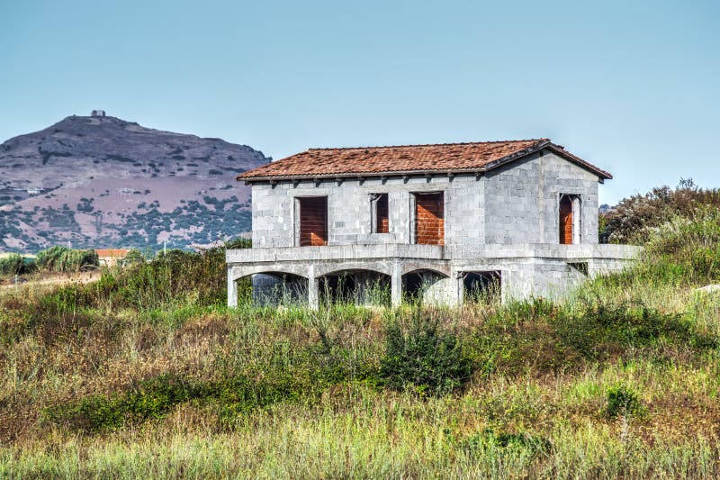 Unfinished House in the Countryside Stock Photo - Image of aperture ...