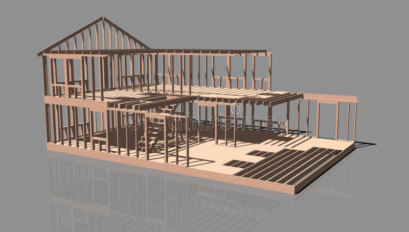 House frame construction stock photo. Image of building - 172860