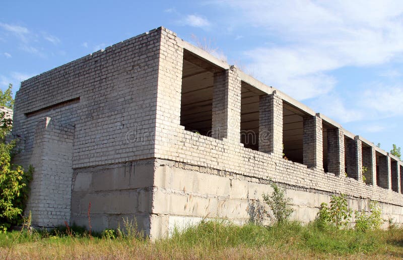 Unfinished house stock photo. Image of area, platform - 45978916