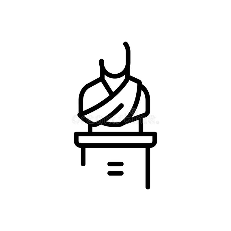 Black Line Icon for Unfinished, Sketchy and Lacking Stock Vector ...