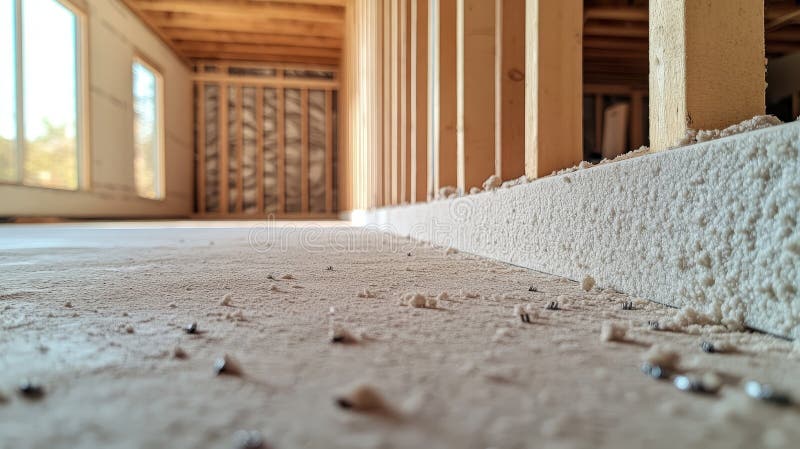 Unfinished Interior of a House Under Construction Stock Image - Image ...