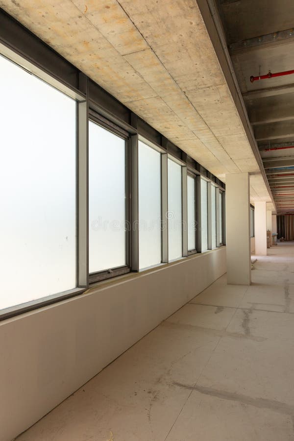 Unfinished Interior of a Modern Building Under Construction Stock Image ...