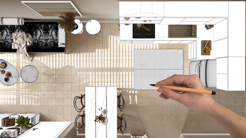 Unfinished Project, Blueprint Under Construction Draft, Concept ...