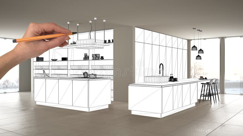 Unfinished Project, Under Construction Draft, Concept Interior Design ...