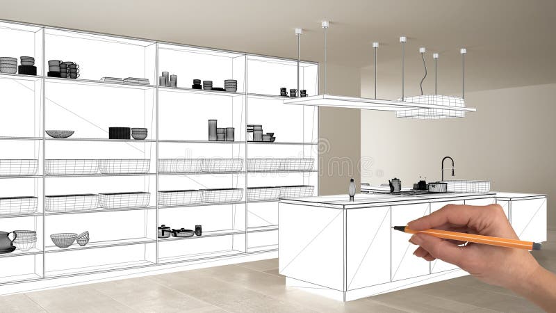 Unfinished Project, Under Construction Draft, Concept Interior Design ...