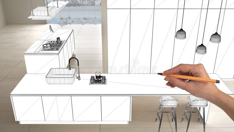 Unfinished Project, Under Construction Draft, Concept Interior Design ...