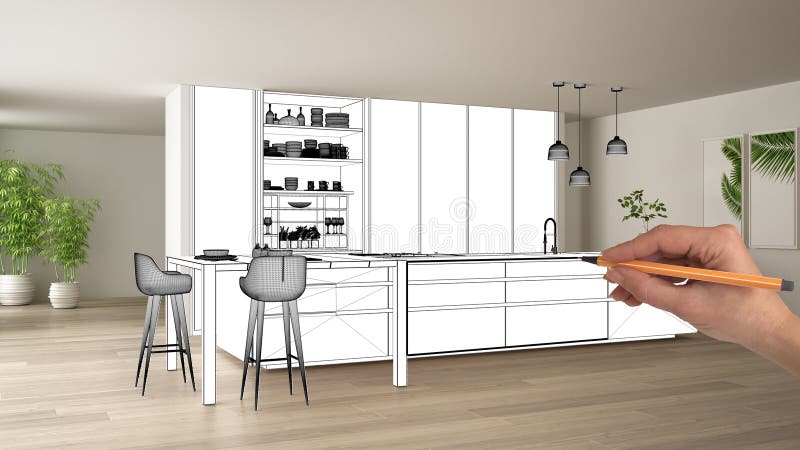 Unfinished Project, Under Construction Draft, Concept Interior Design ...