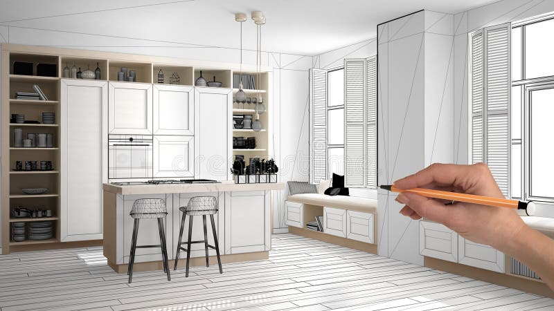 Unfinished Project, Under Construction Draft, Concept Interior Design ...