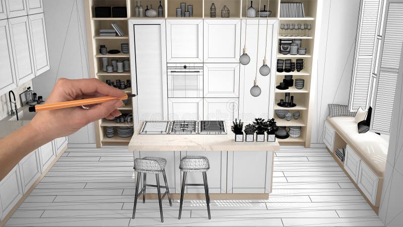 Unfinished Project, Under Construction Draft, Concept Interior Design ...